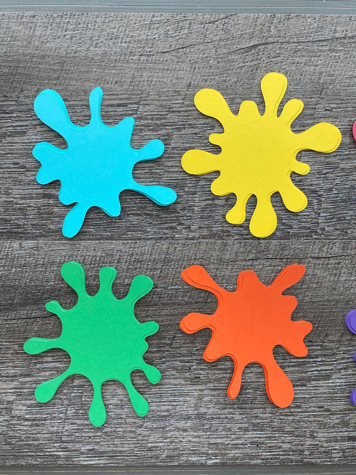 Art Party Confetti Paint Splatter Table Decor First - Etsy