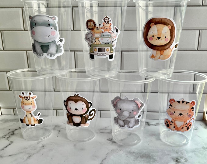 GIRL SAFARI PARTY Cups Safari Birthday Cups Safari Birthday Safari ...