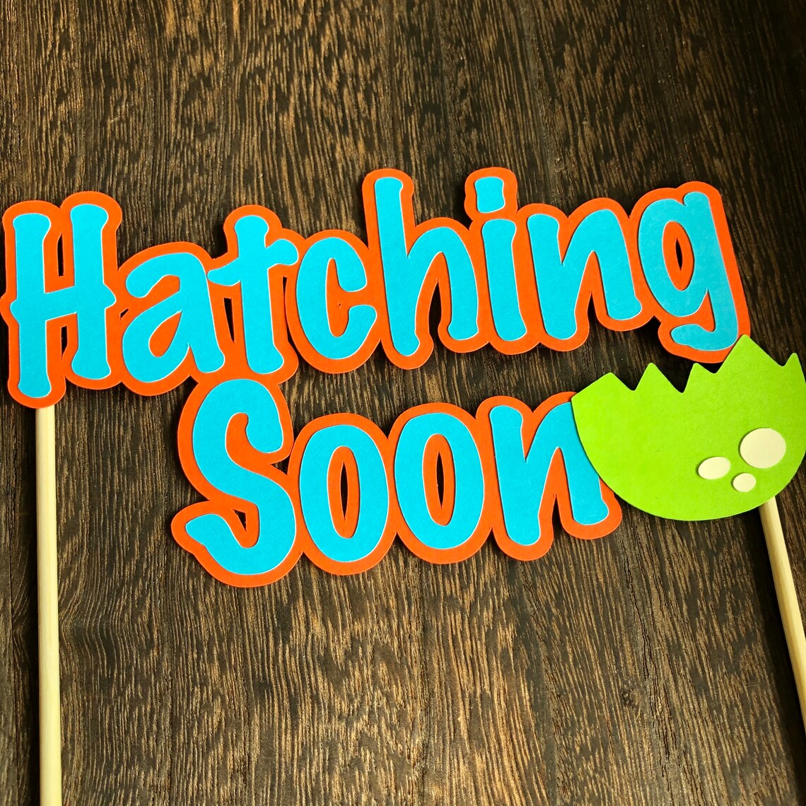 Hatching Soon Cake Topper Baby Shower Dinosaur Party - Etsy