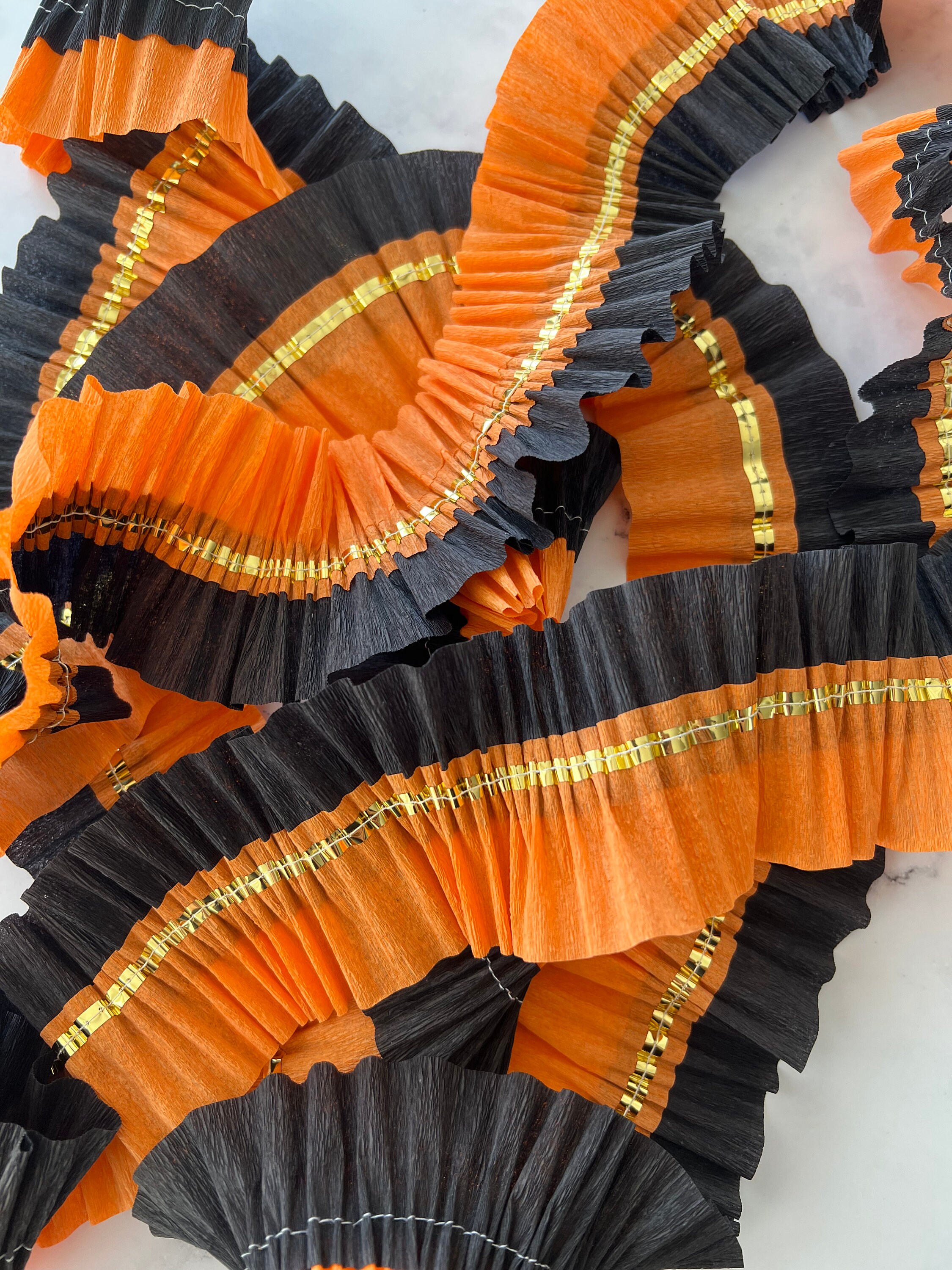 Ruffled Crepe Paper Streamers- Party Decorations, Halloween Party - Etsy