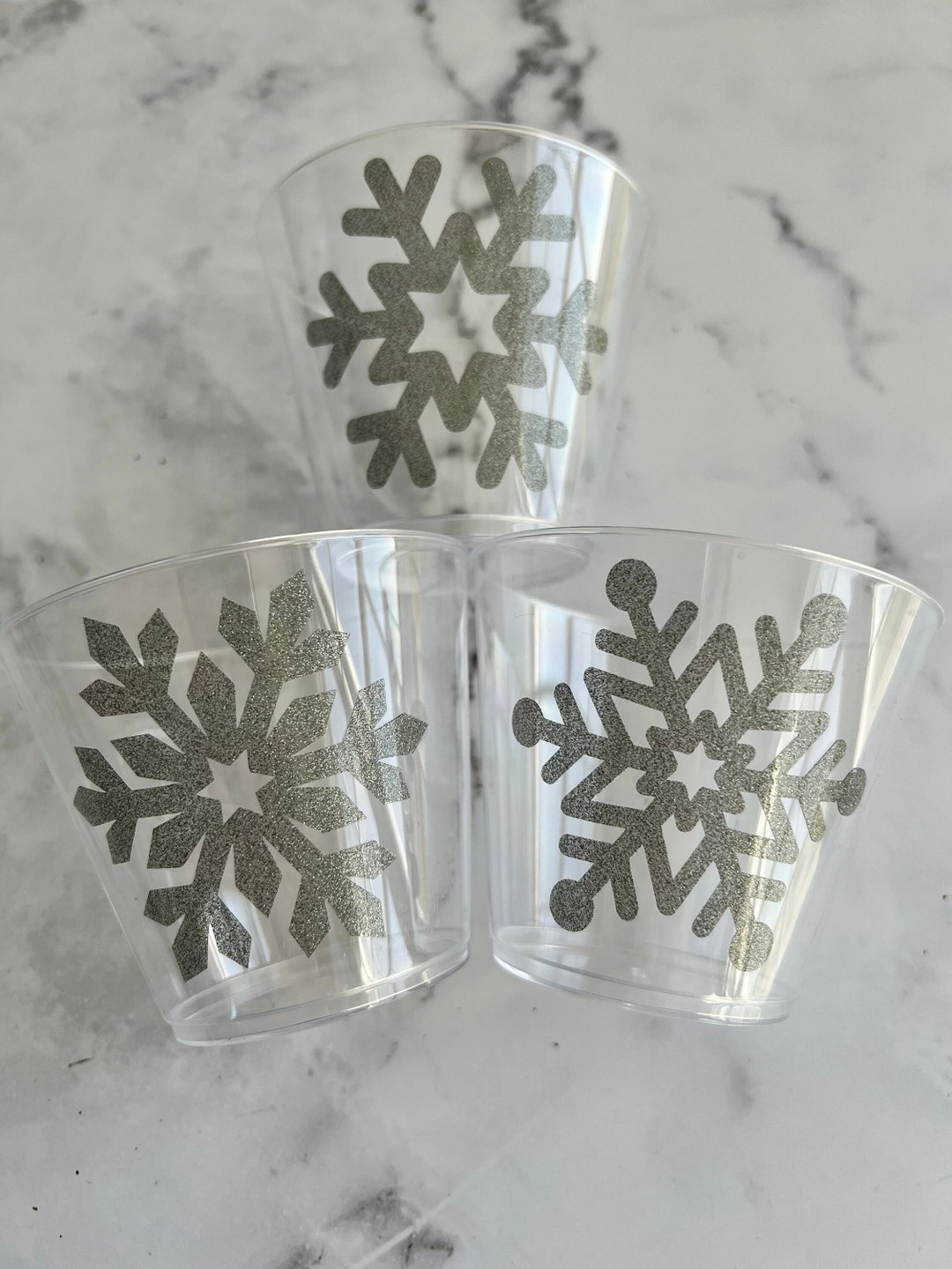 Snowflake Party Cups- Snowflake Cups Snowflake Party Decorations - Etsy
