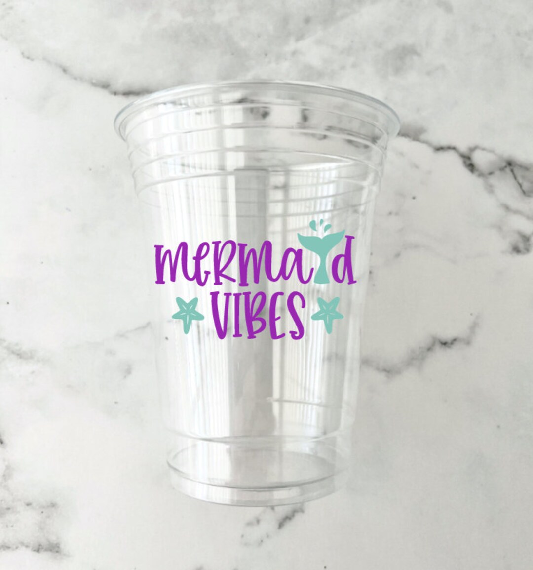 Mermaid Vibes Party Cups- Pool Party Cups - Etsy