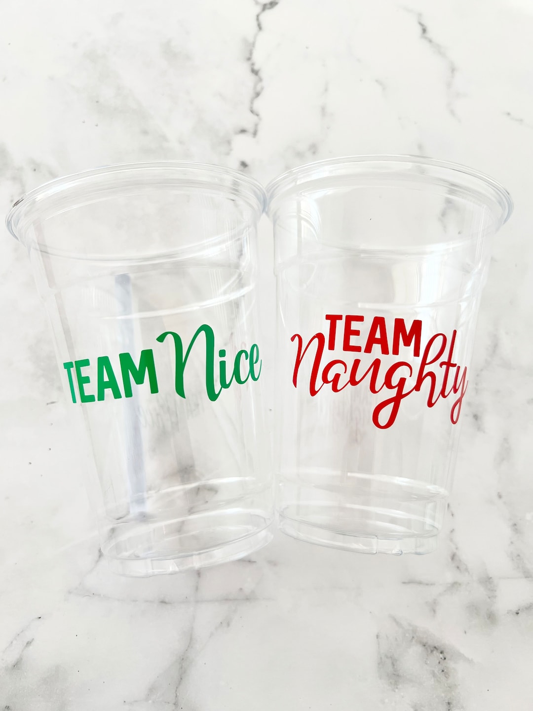 Disposable Naughty Nice Party Cups- Christmas Party Decor - Etsy