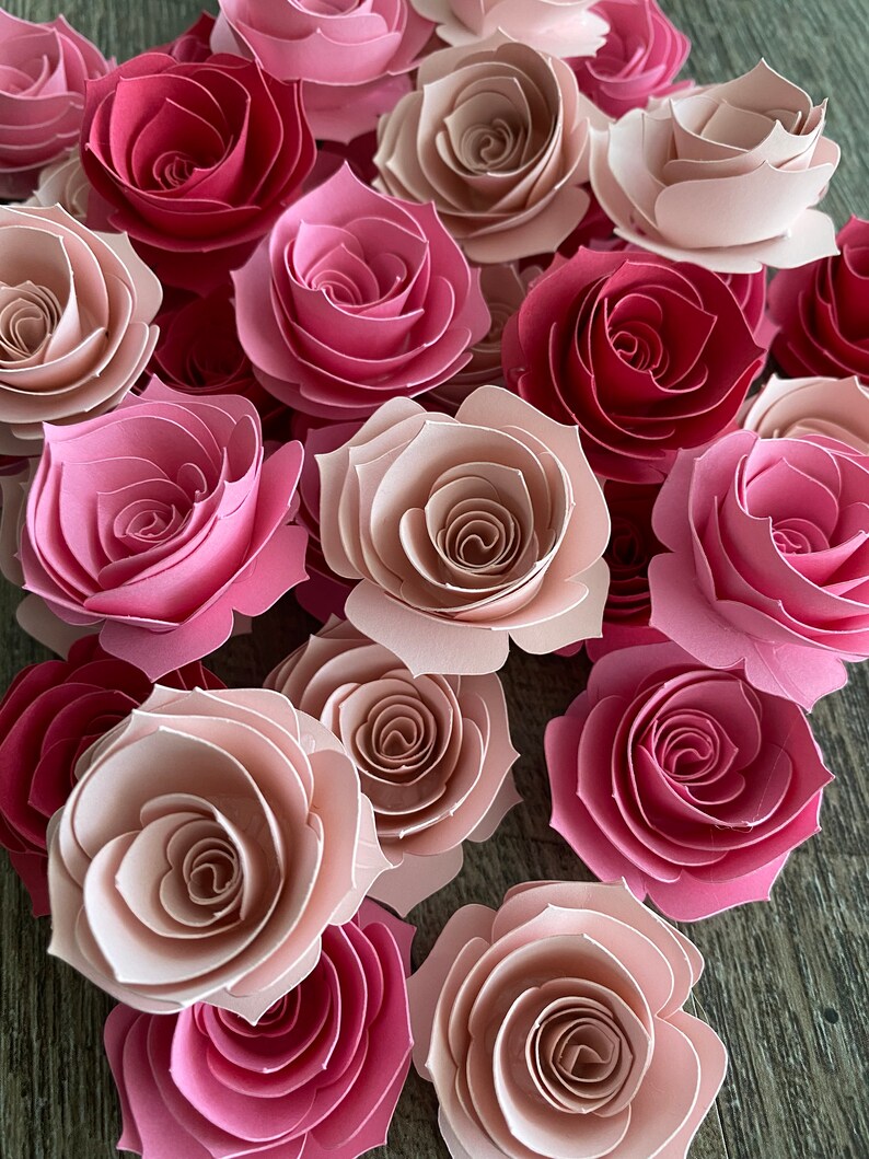 20 Pcs Rolled Roses - Etsy