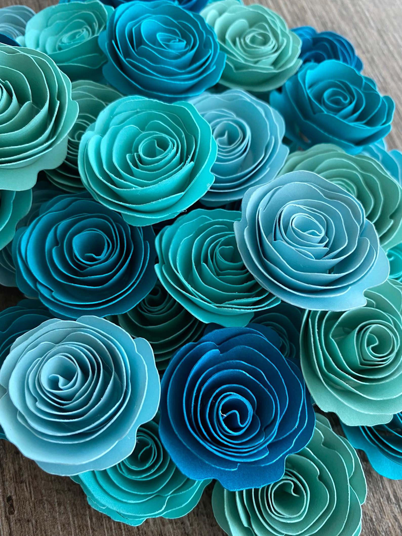 20 Pcs Rolled Flowers | Etsy