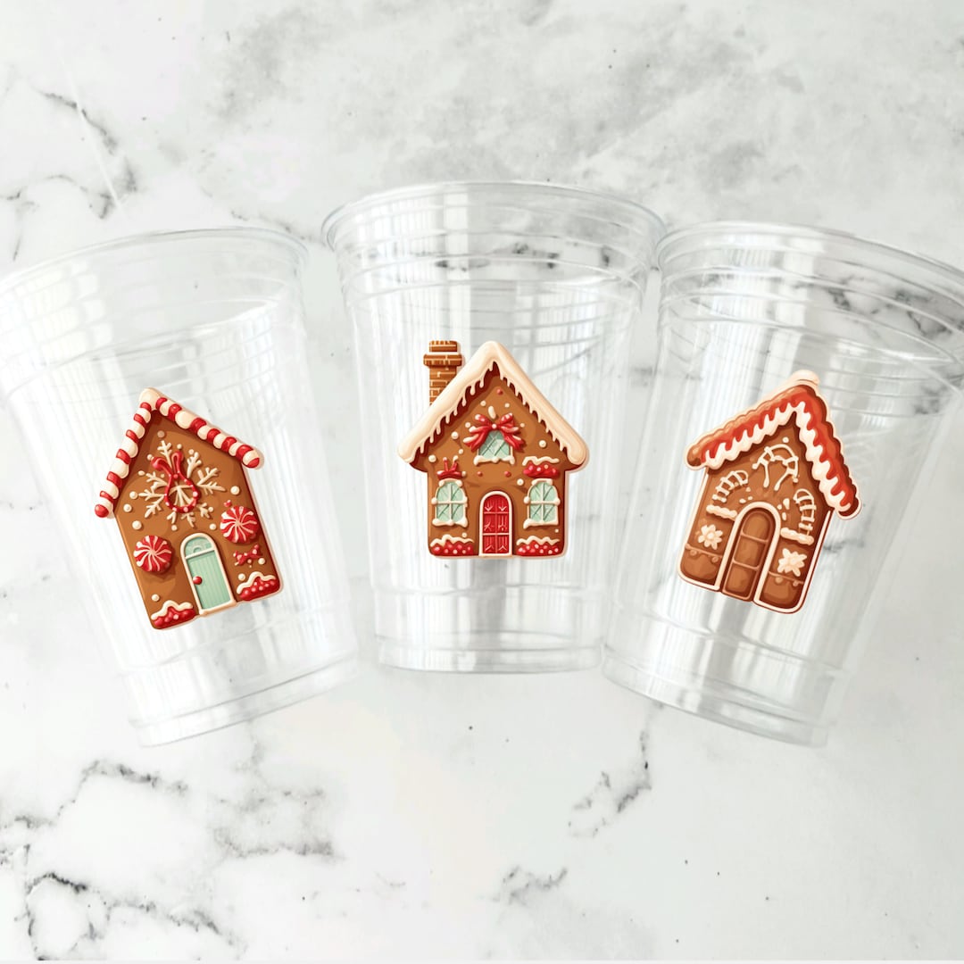 Disposable Gingerbread Party Cups- Gingerbread Cups Gingerbread ...