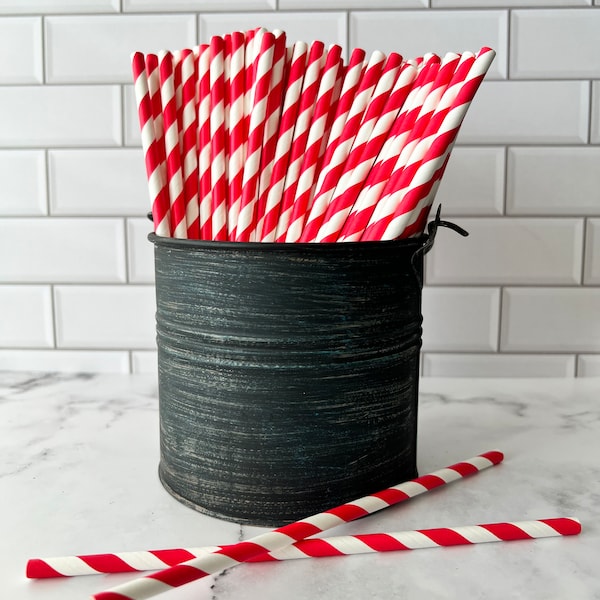 Striped Straws - Etsy