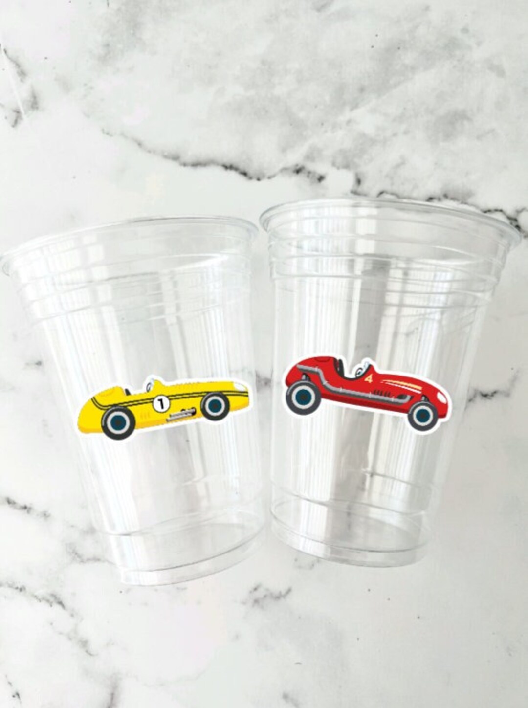 Race Cars Party Cups- Racing Birthday Party First Birthday - Etsy