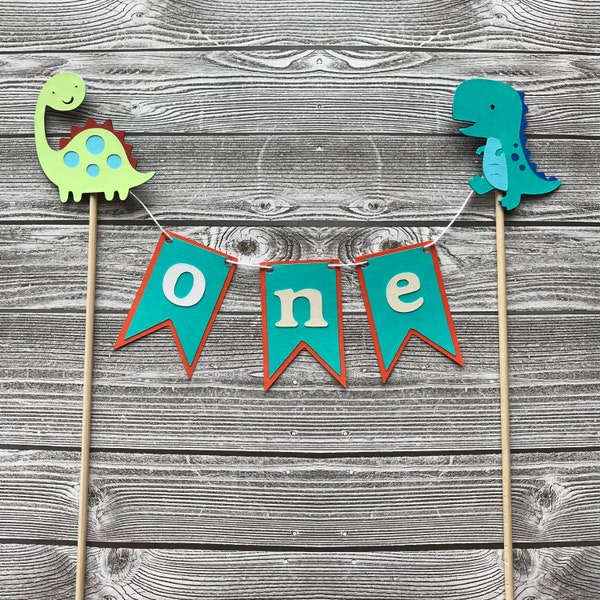 First Birthday Dinosaur Cake Topper - Etsy