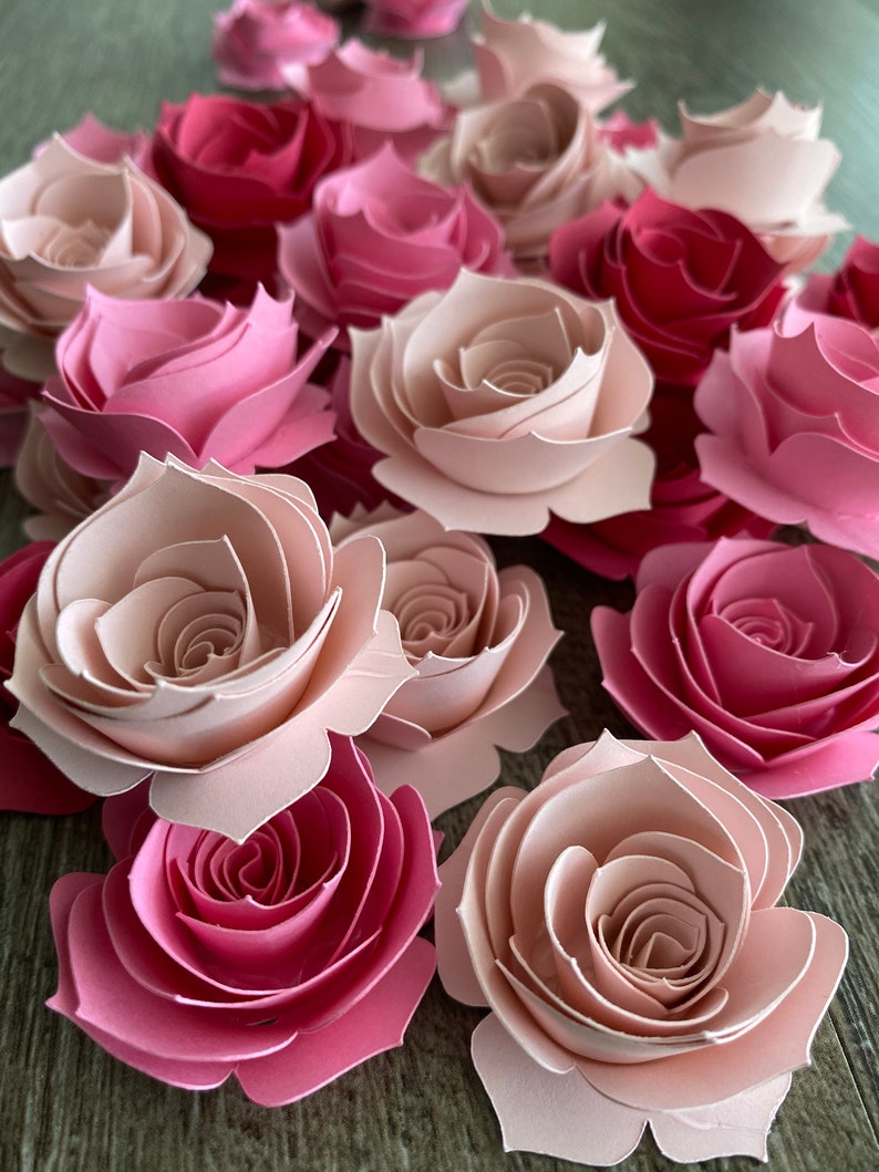 20 Pcs Rolled Roses - Etsy