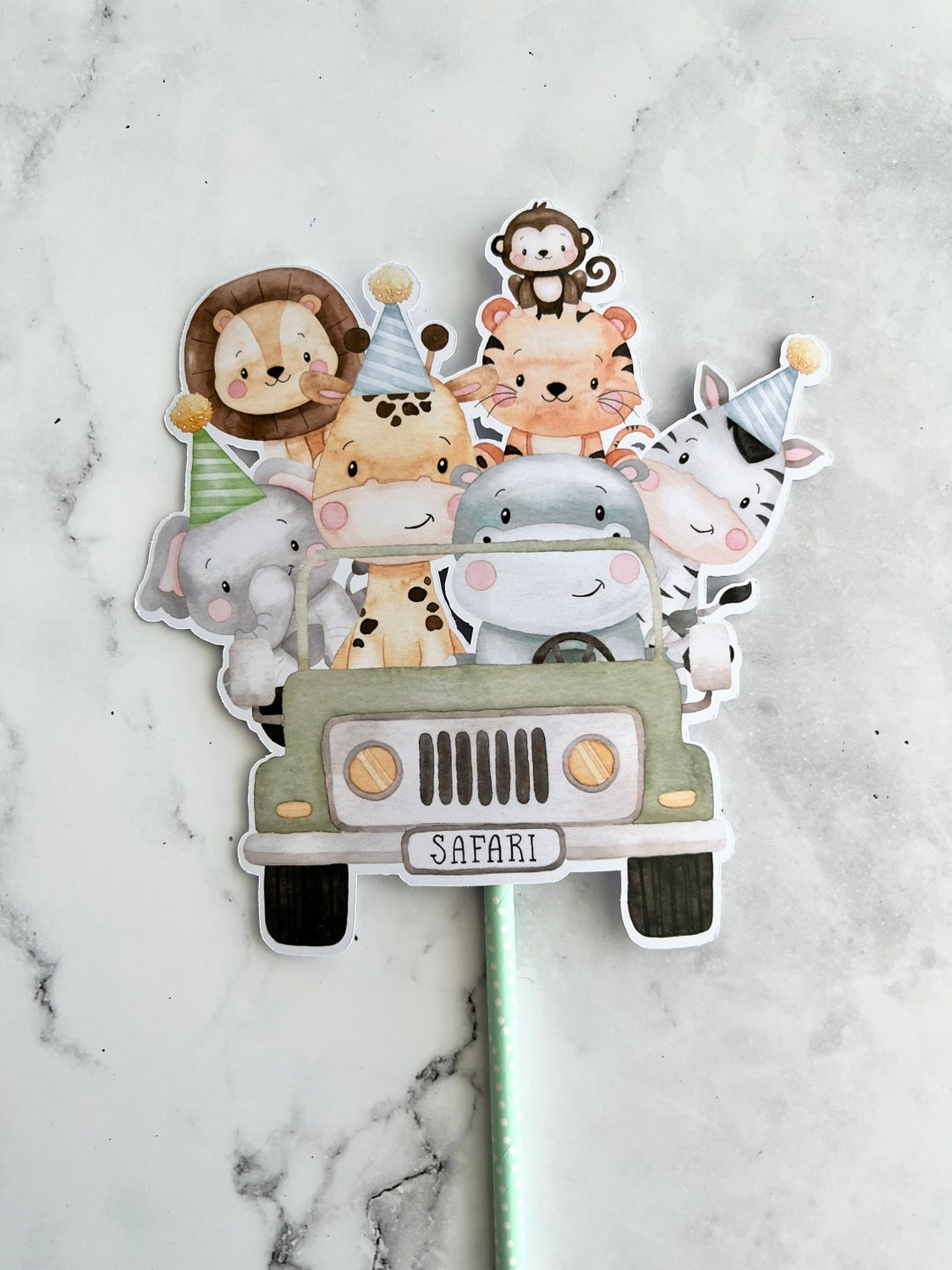 Safari Cake Topper- Safari Cake Topper Safari Birthday Party Elephant ...