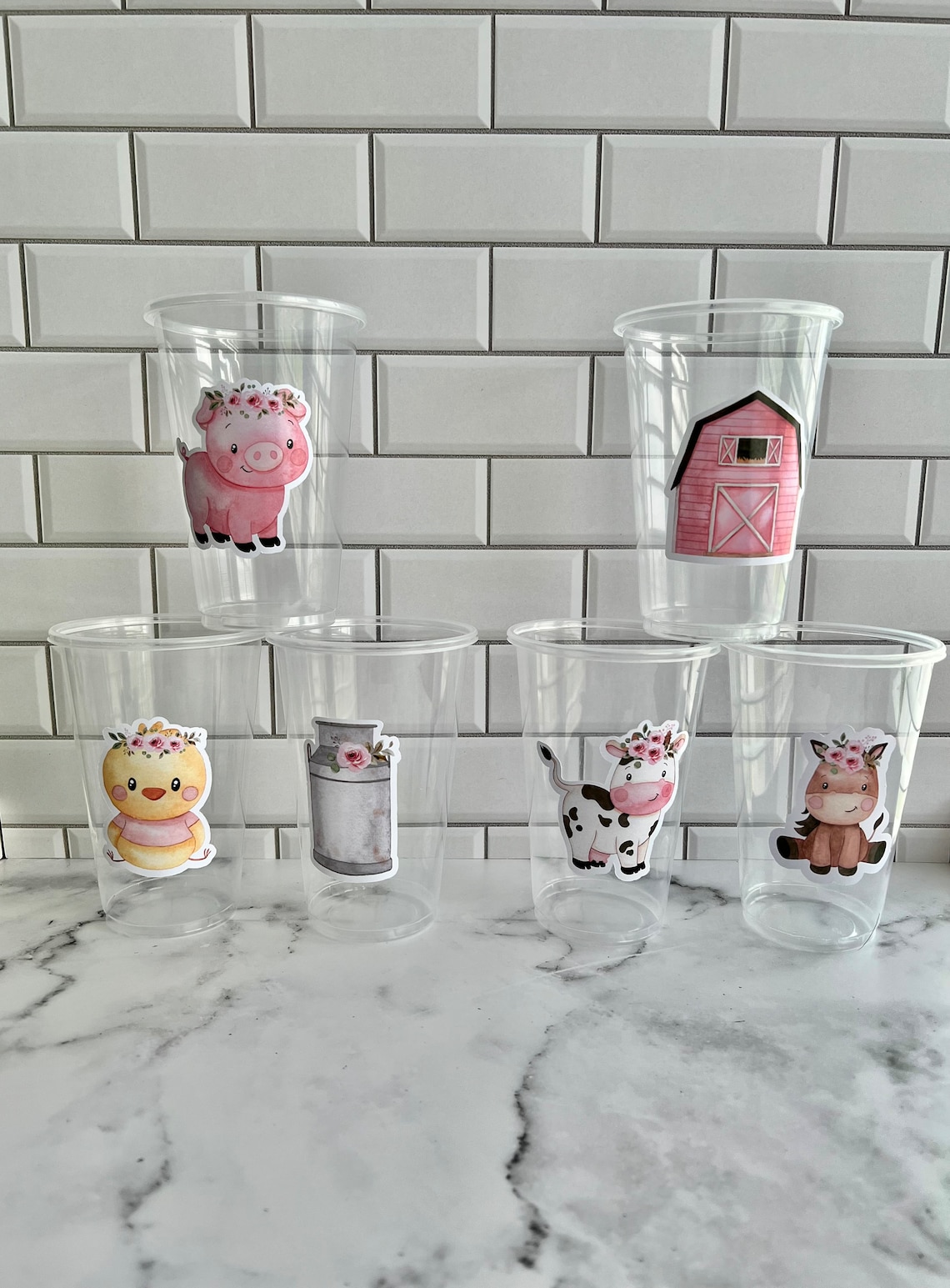 Disposable Farm Party Cups- Farm Cups Animals Farm Birthday Farm Baby ...