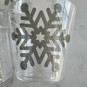 Snowflake Party Cups- Snowflake Cups Snowflake Party Decorations - Etsy