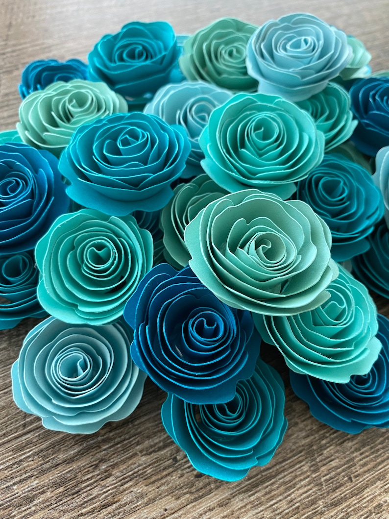 20 Pcs Rolled Flowers | Etsy