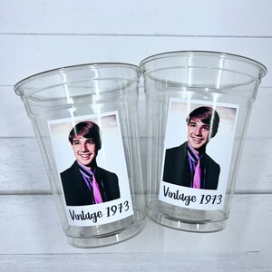 Custom Face Party Decorations, Vintage Birthday, Custom Plastic Cups ...