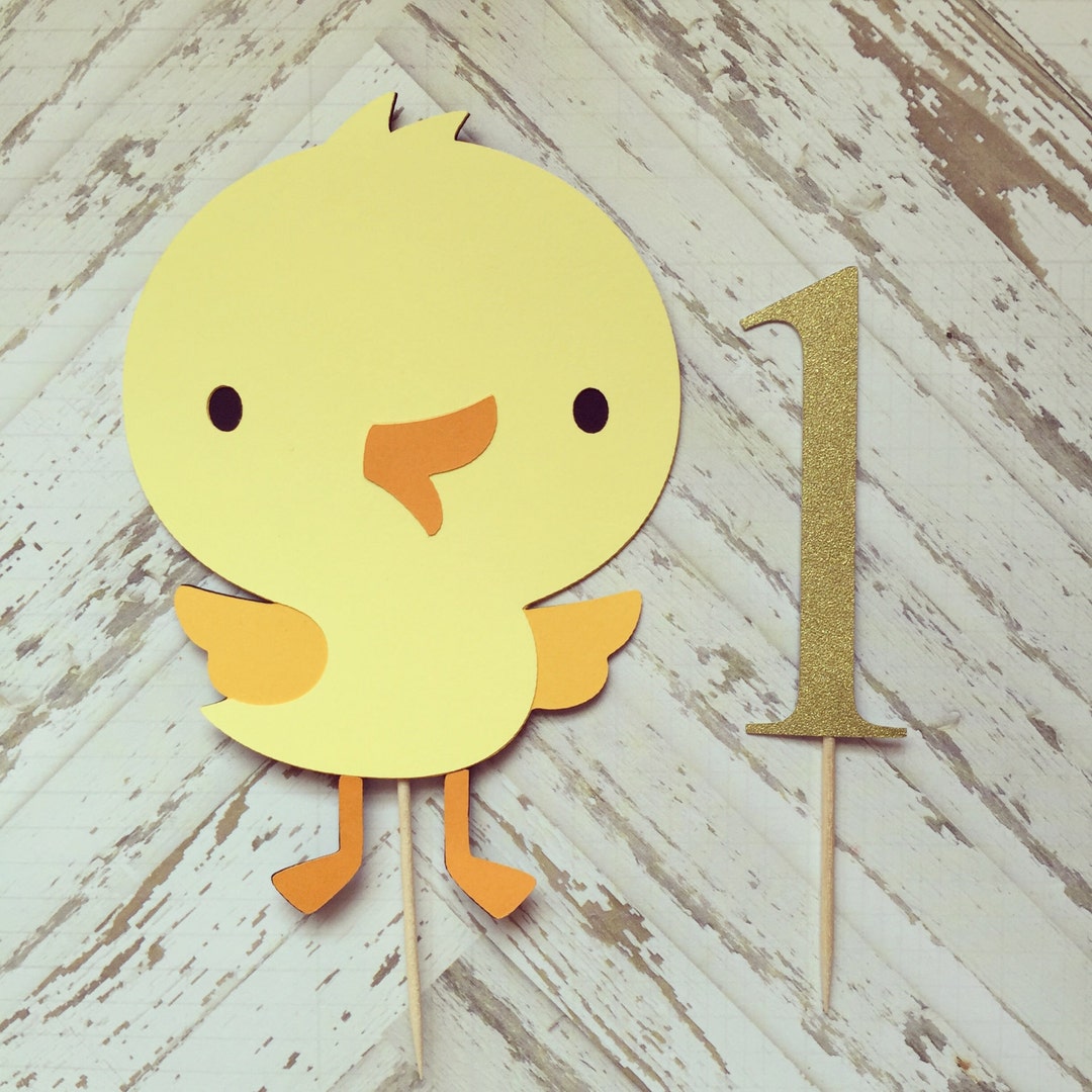 Chick Cake Topper- Smash Cake, First Birthday - Etsy