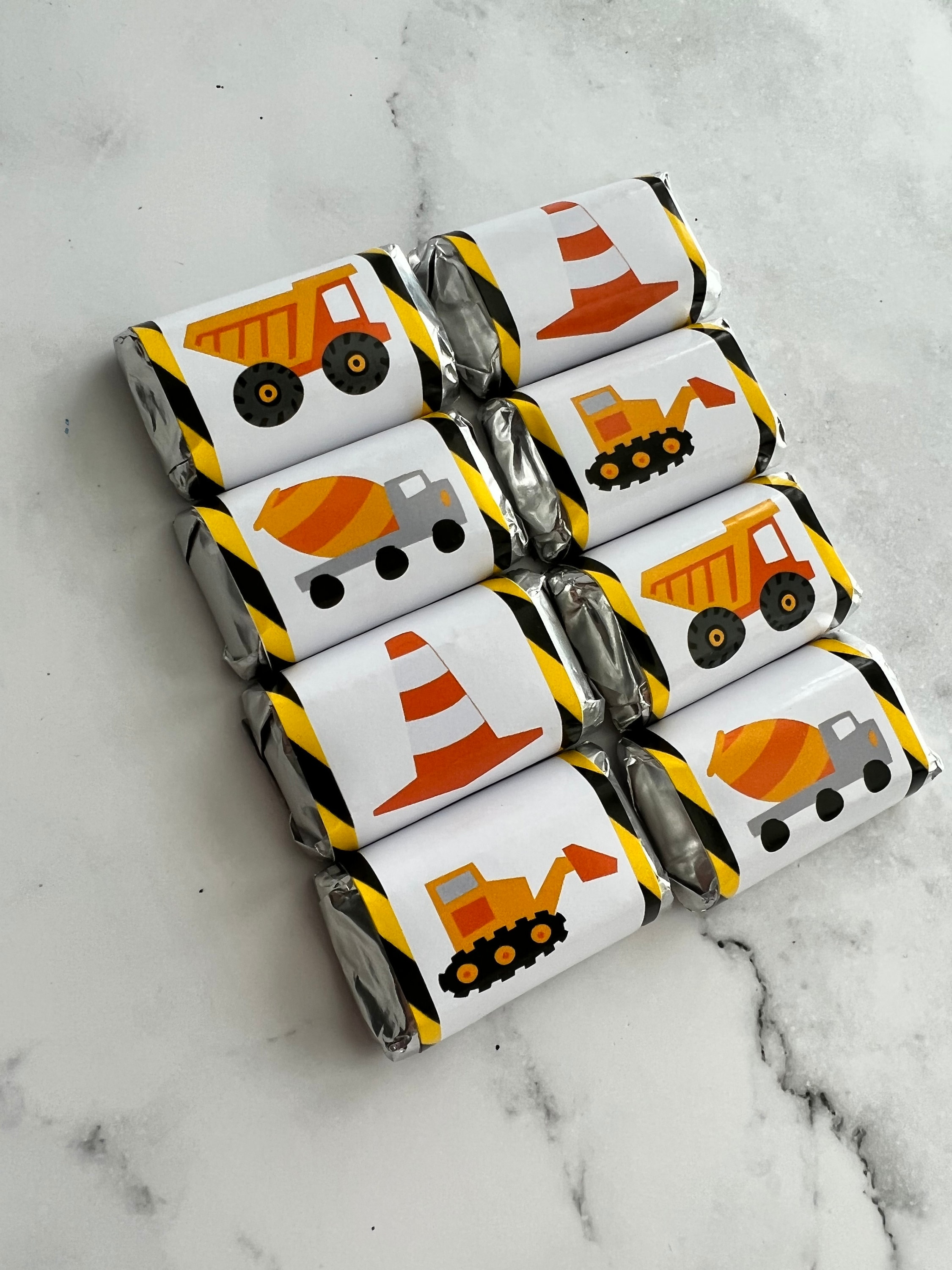 24 Pcs Construction Candy Wrapper Stickers Party Favor - Etsy
