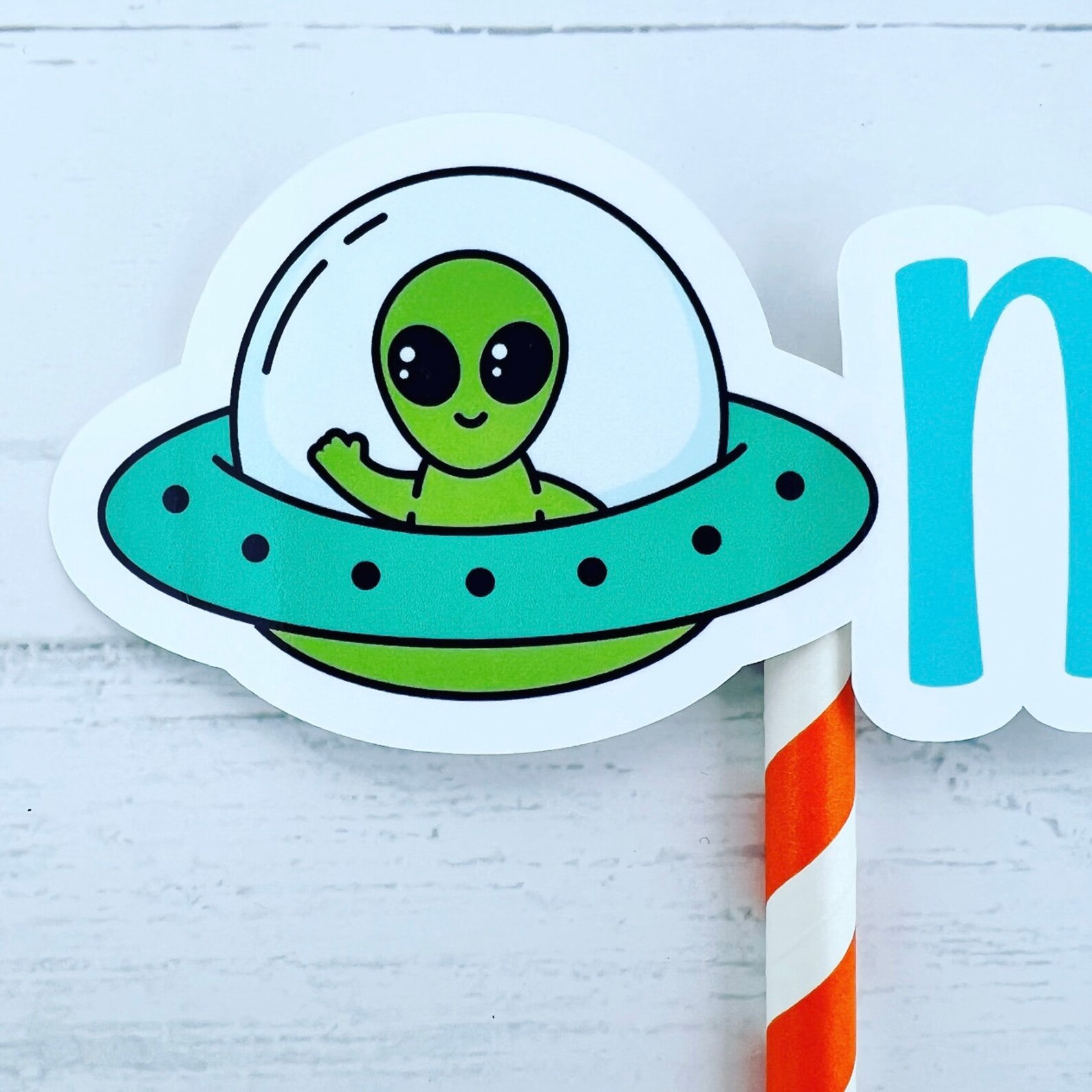 Space Alien Cake Topper - Etsy