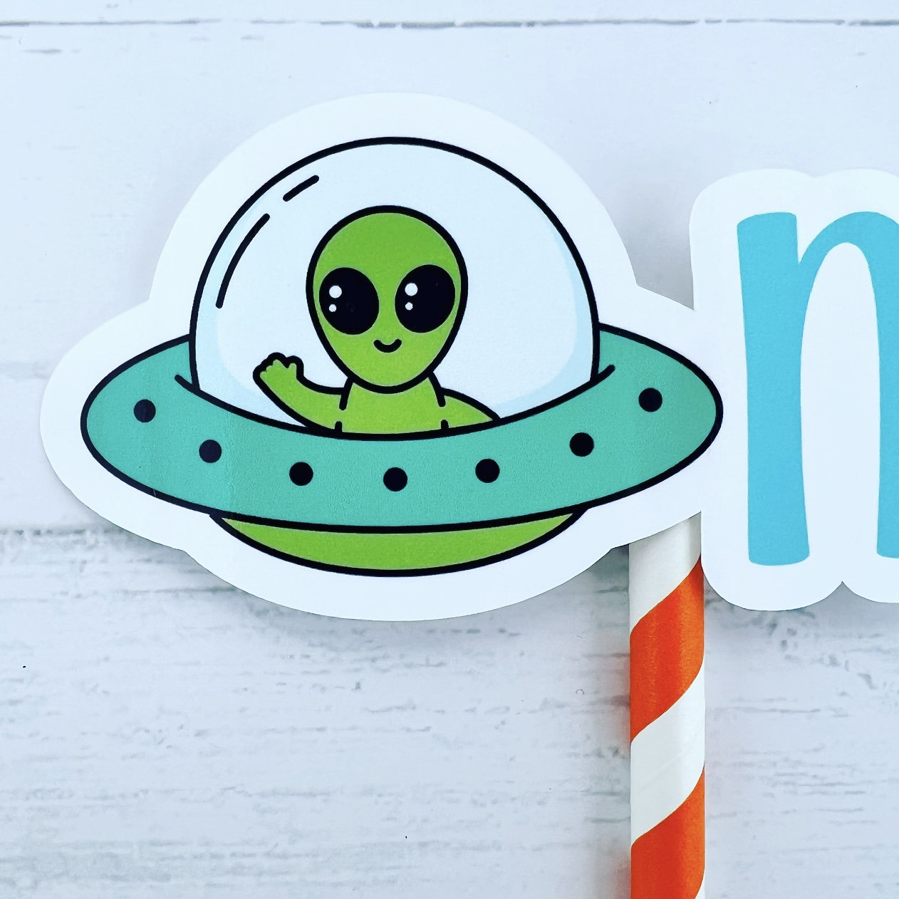 Space Alien Cake Topper - Etsy