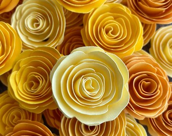 20 Pcs Rolled Flowers | Etsy