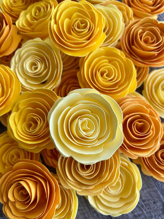 20 Pcs Rolled Flowers | Etsy