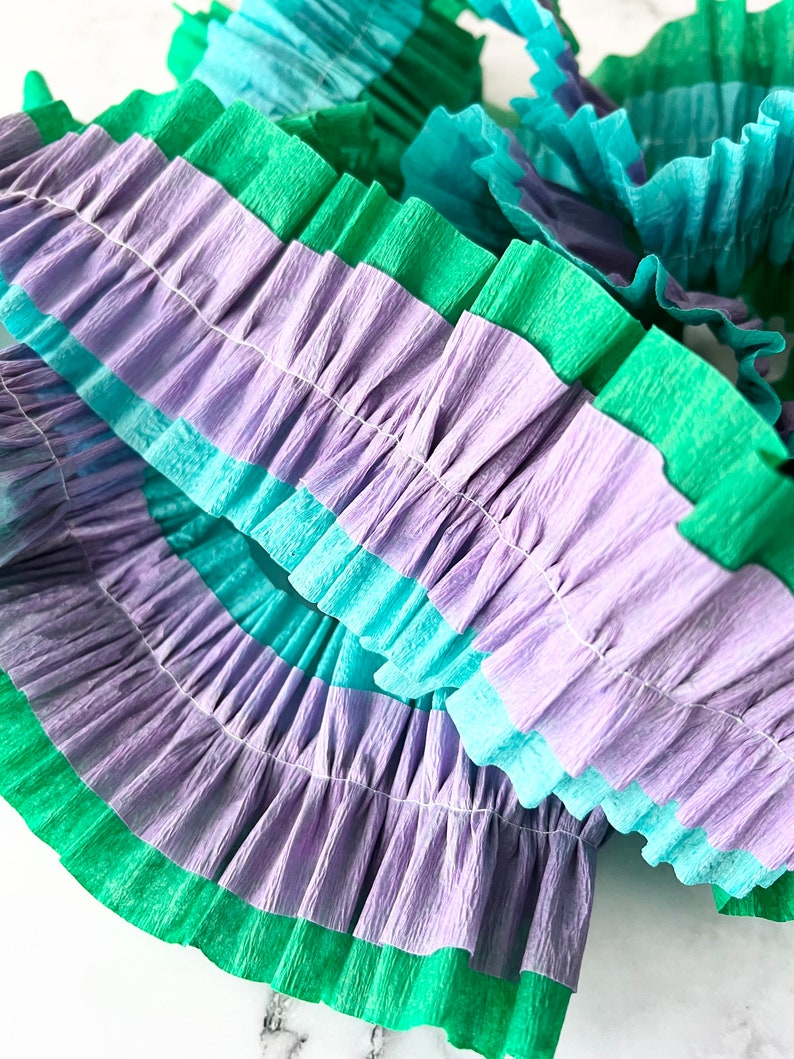 Mermaid Ruffled Crepe Paper Streamers- Party Decorations - Etsy