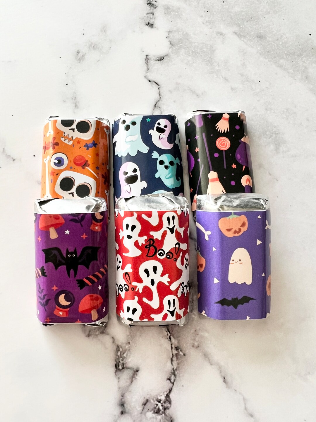 24 Pcs Halloween Candy Wrapper Stickers Party Favor Halloween - Etsy