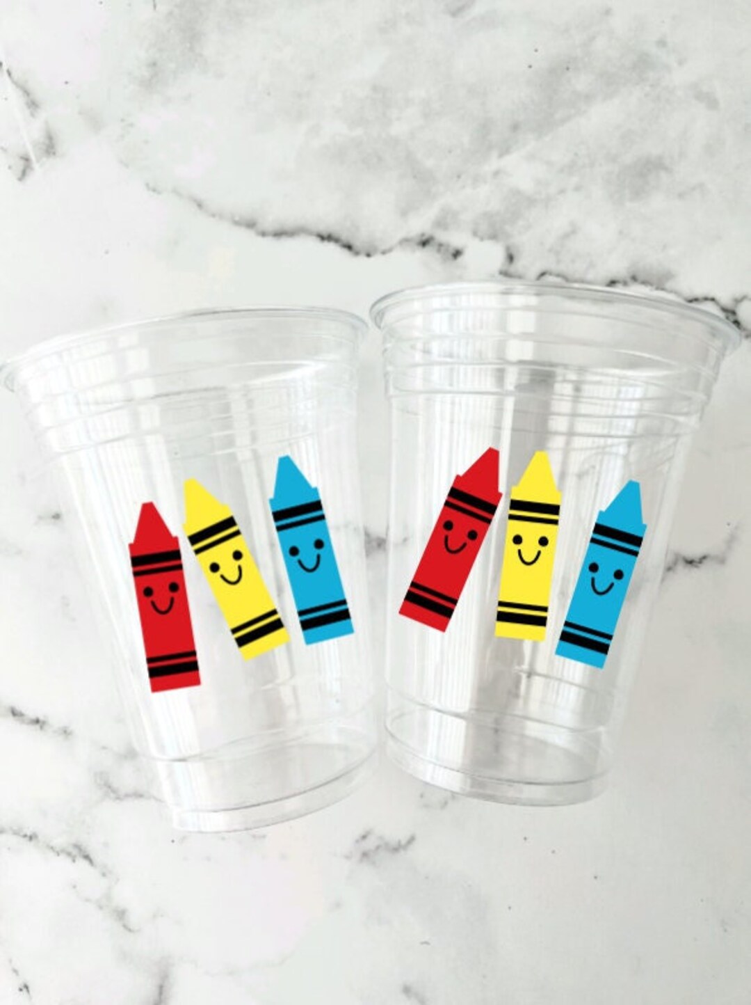 Art Party Cups- Crayon Party Cups - Etsy