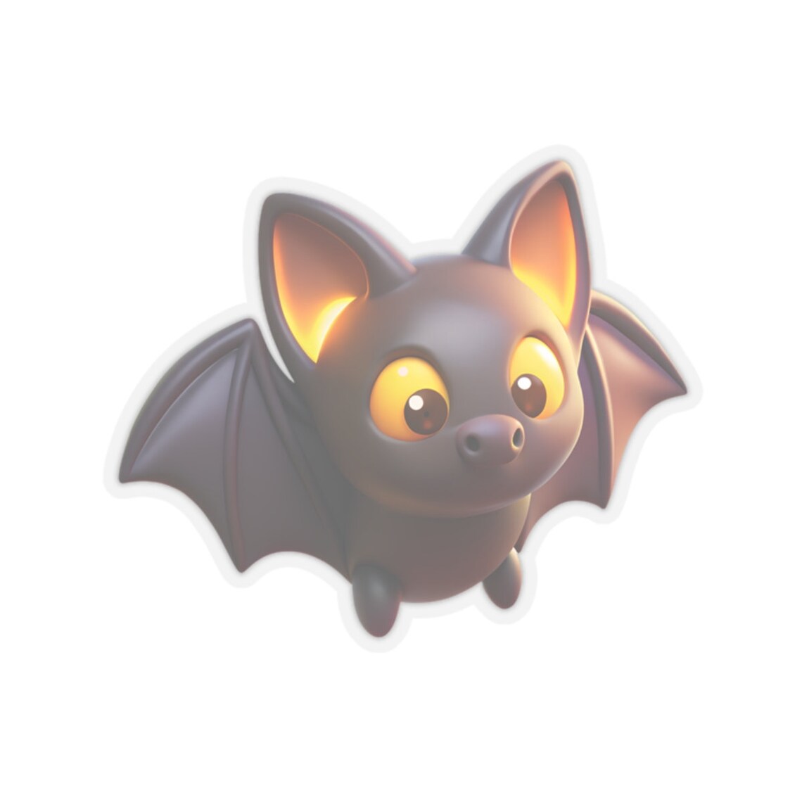 Cute Glowing Halloween Bat Sticker Kiss-cut Sticker - Etsy