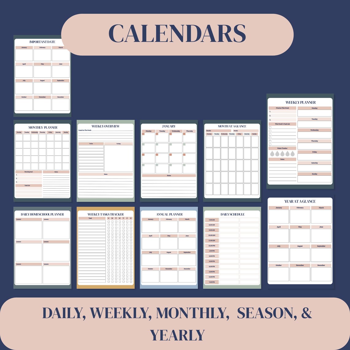 Boho Homeschool Planner: Student Schedule & Assignment Tracker (digital ...