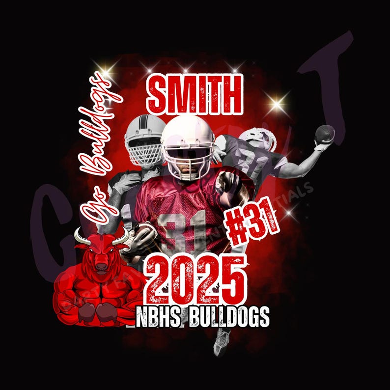 Editable Football Template | Custom Senior Night Sports Design | Team ...