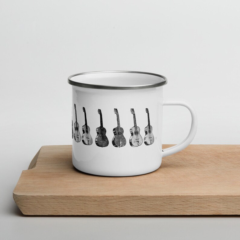 Acoustic Guitars Enamel Mug Guitar Camper Mug - Etsy
