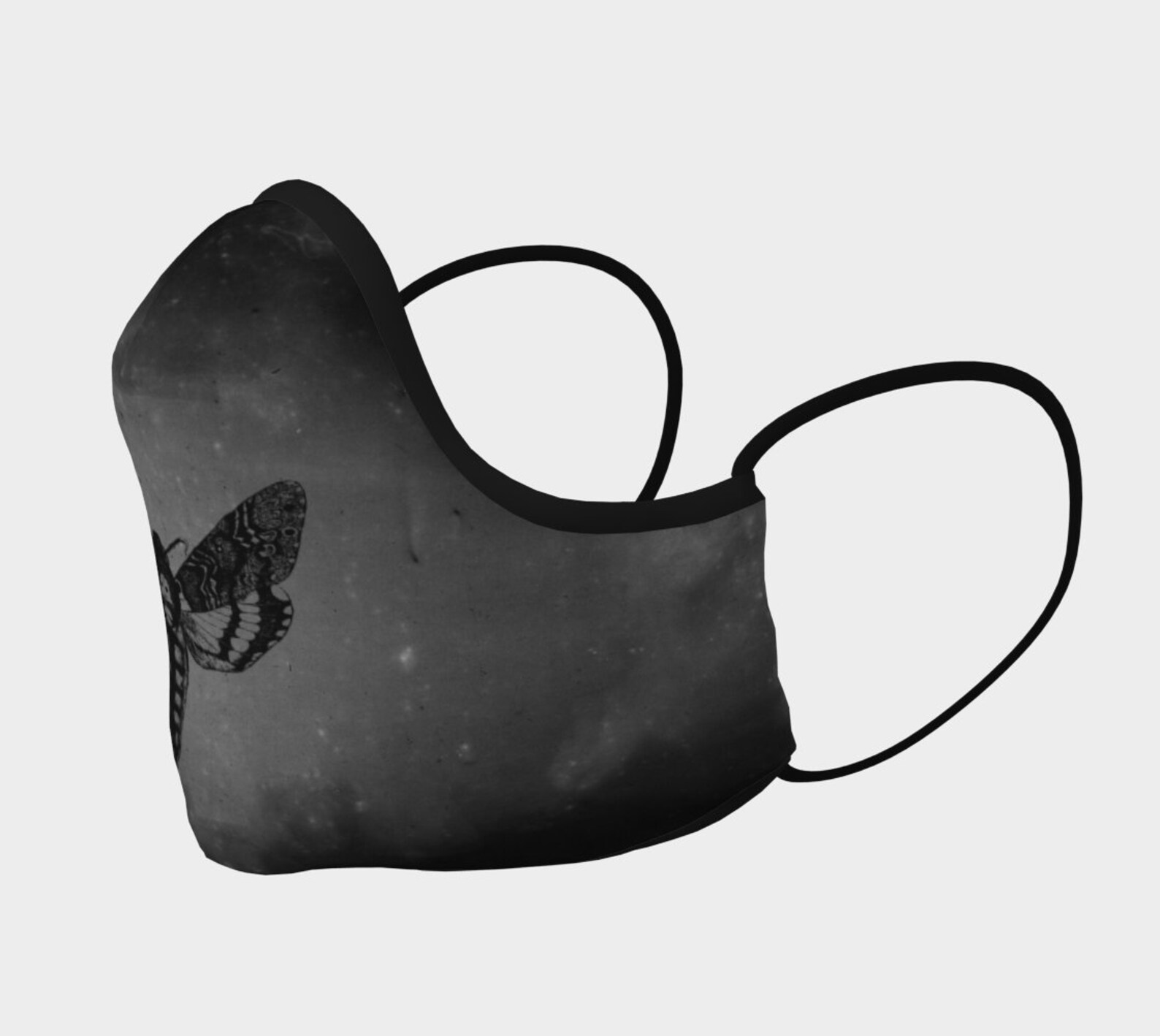 Cloth Face Mask Death's Head Moth, Goth, Spooky, Replaceable Filters ...