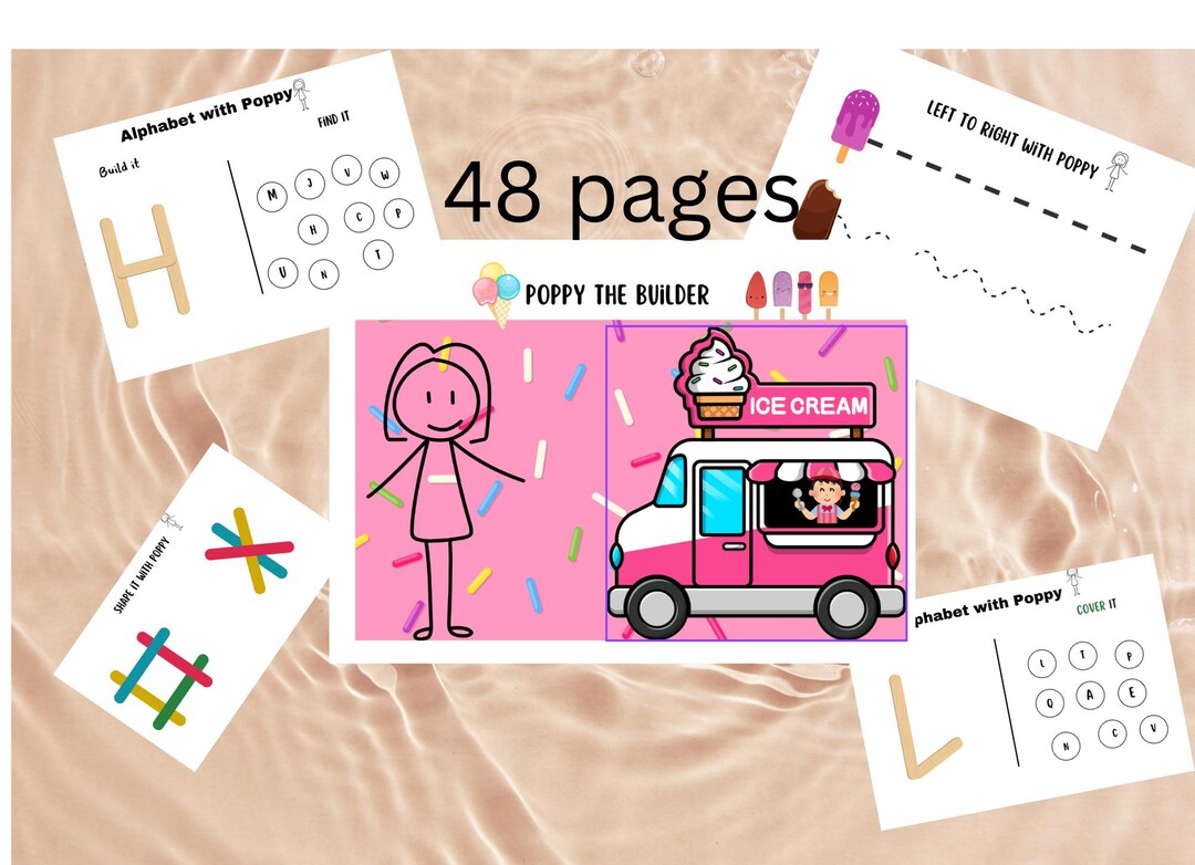 Poppy the Builder a Learning Binder Using Popsicle Sticks - Etsy