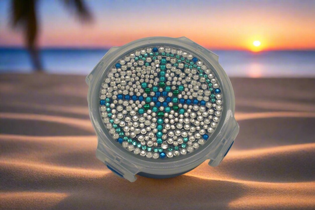 Diamond Art Custom Design Multi Purpose Divided Container Blue Green ...