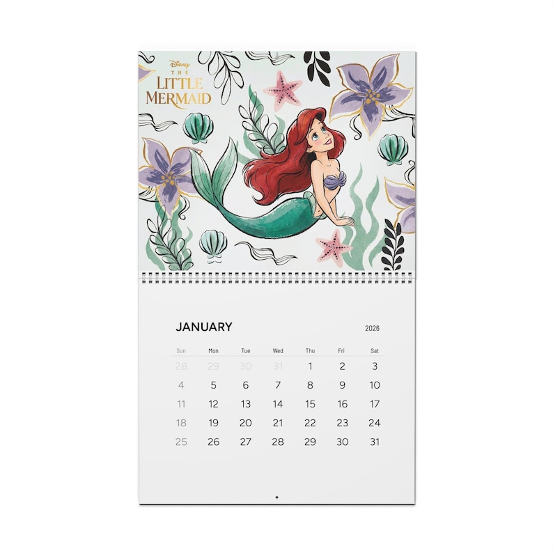 Disney Princesses 2026 Wall Calendar, Disney Lover Gift - Etsy