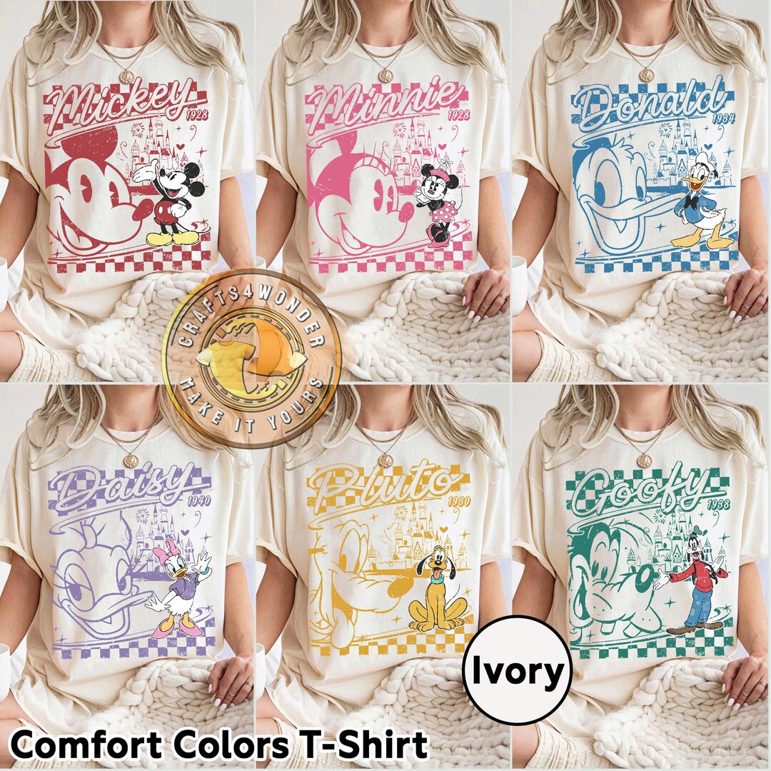 Retro Disney Checkered Mickey and Friends Shirt, Walt Disney World ...