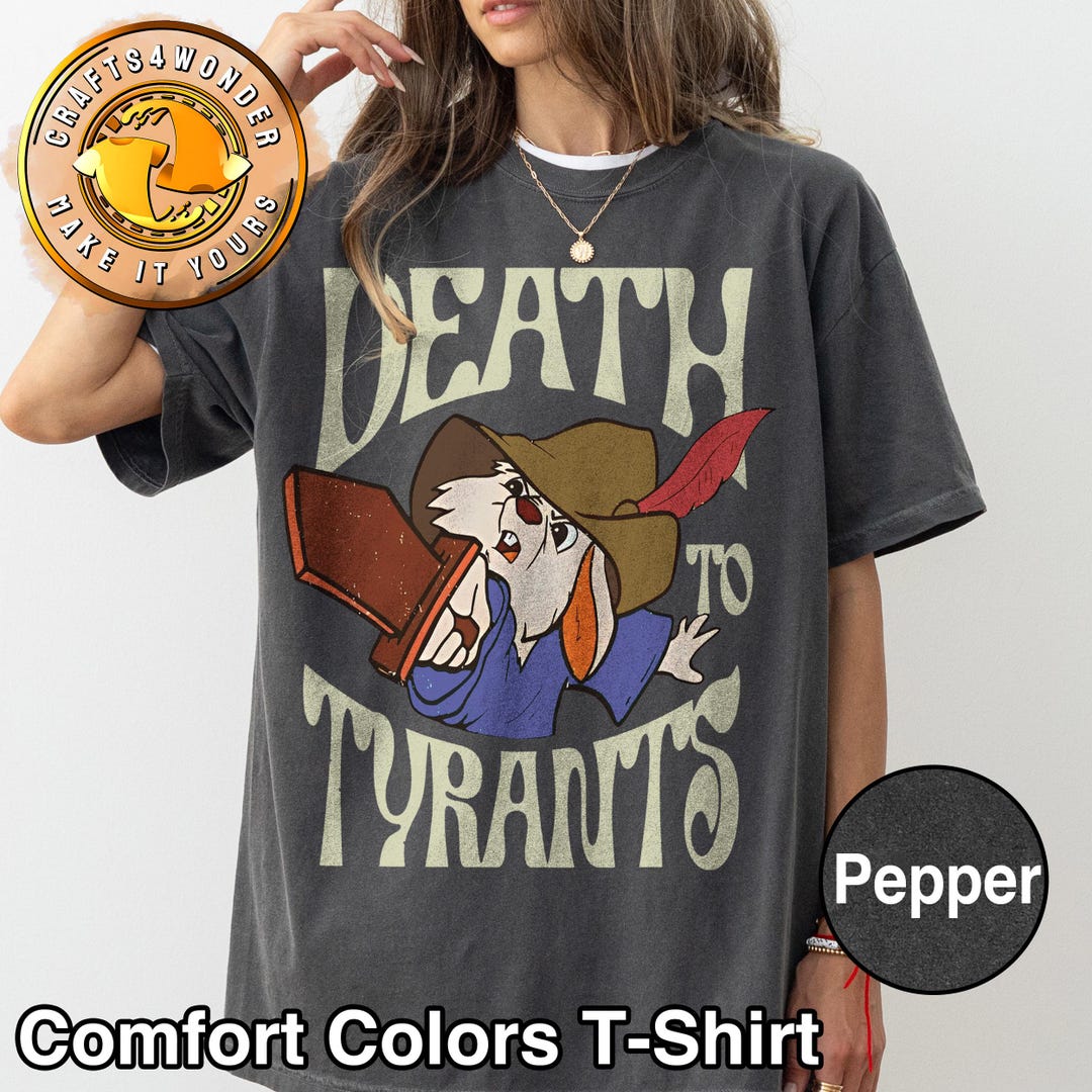 Retro 70S Skippy Rabbit Death to Tyrants Shirt, Robin Hood Disney T ...
