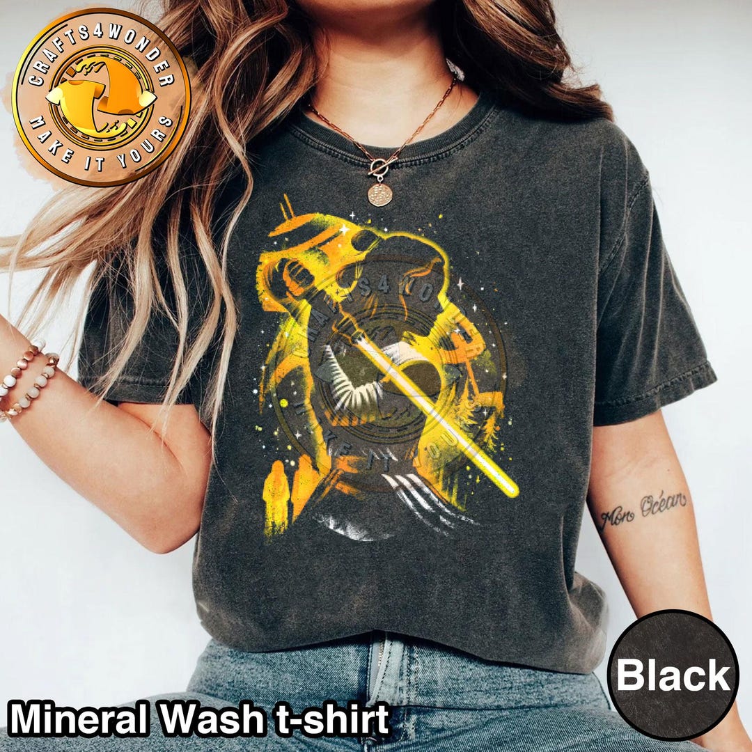 Retro Star Wars Rey Skywalker Silhouette Portrait Shirt, Galaxy's Edge ...