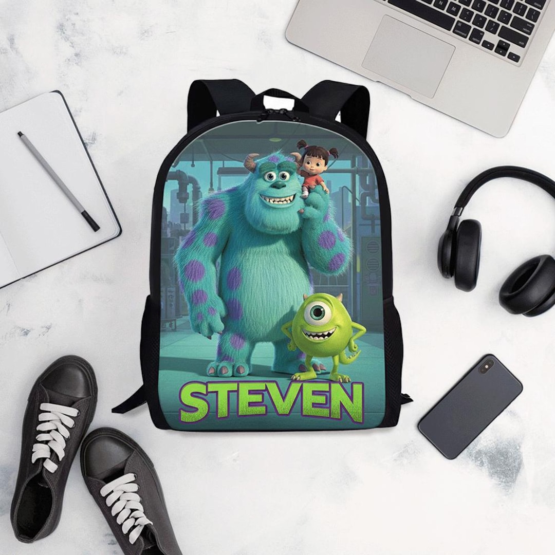 Personalized Monster Inc Backpack, Kids Monster School Bag - Etsy