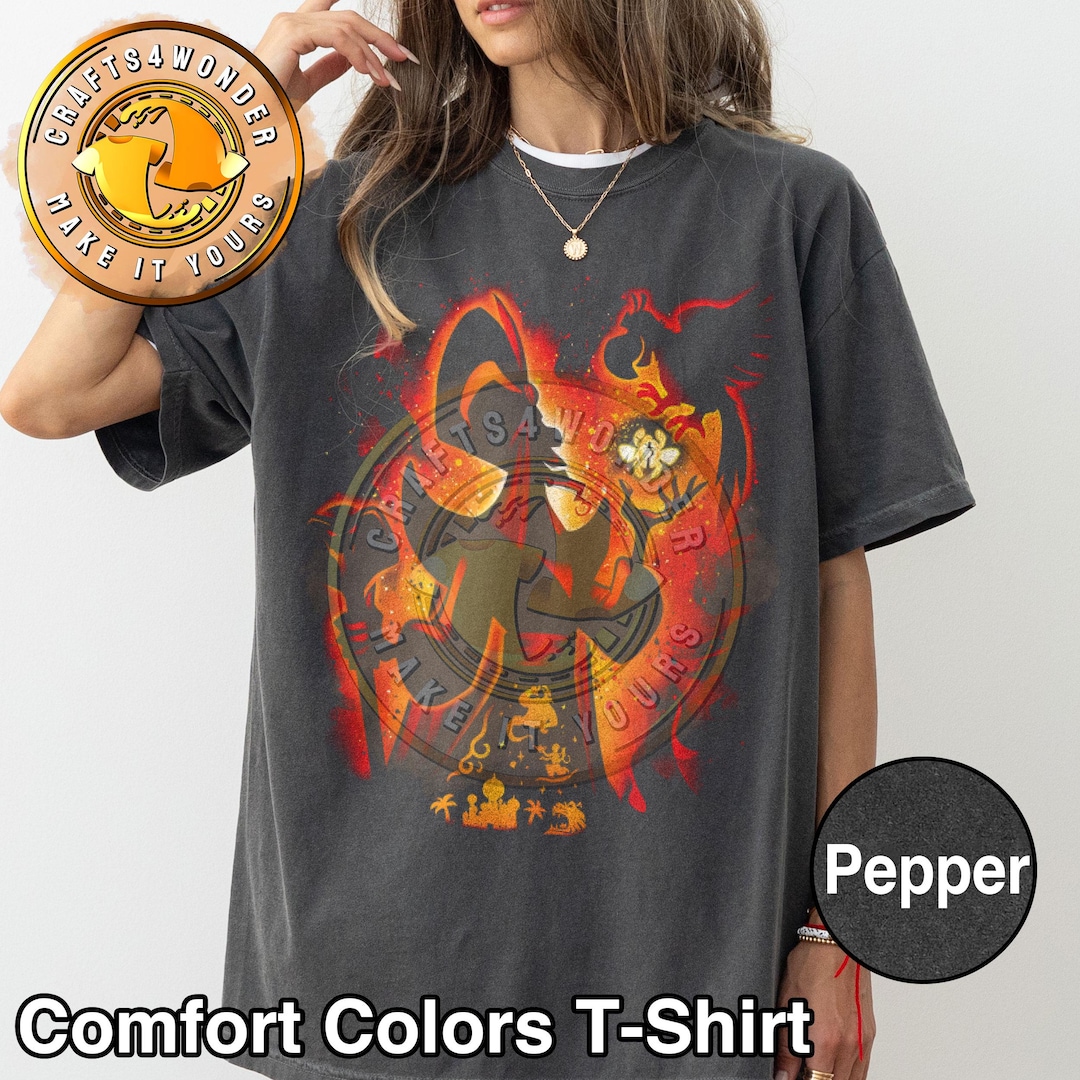 Vintage Disney Jafar Aladdin Silhouette Portrait Shirt, Disney Villains ...