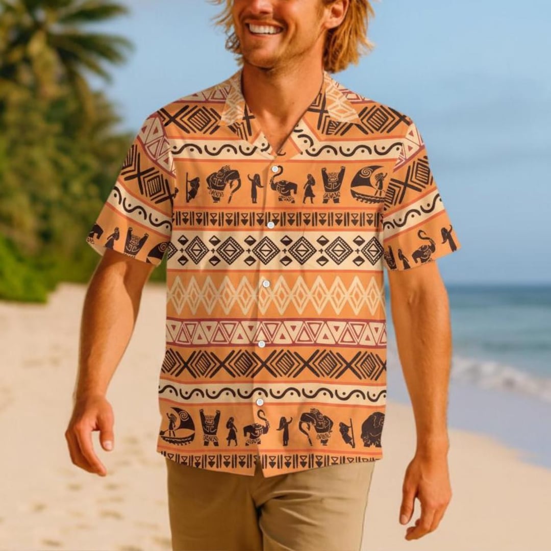 Moana Maui Inspired Pattern Hawaiian Shirt, Disney Cruise Trip Shirt - Etsy