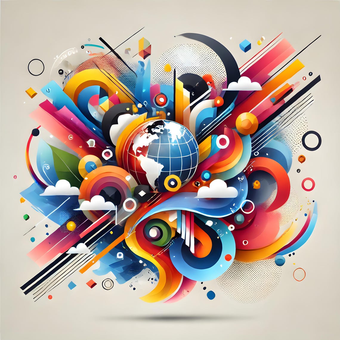 Multicultural Digital Art, Multinational Family Design, Global Citizen ...