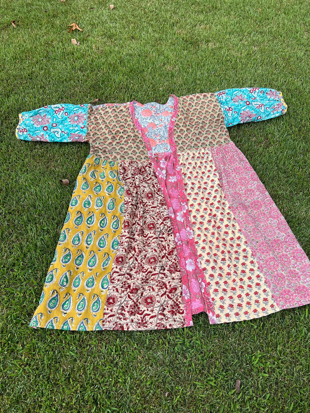 Cotton Print Duster With Embroidery - Etsy