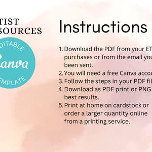 Artist Postcard Canva Template New and Emerging Artists Editable Art ...
