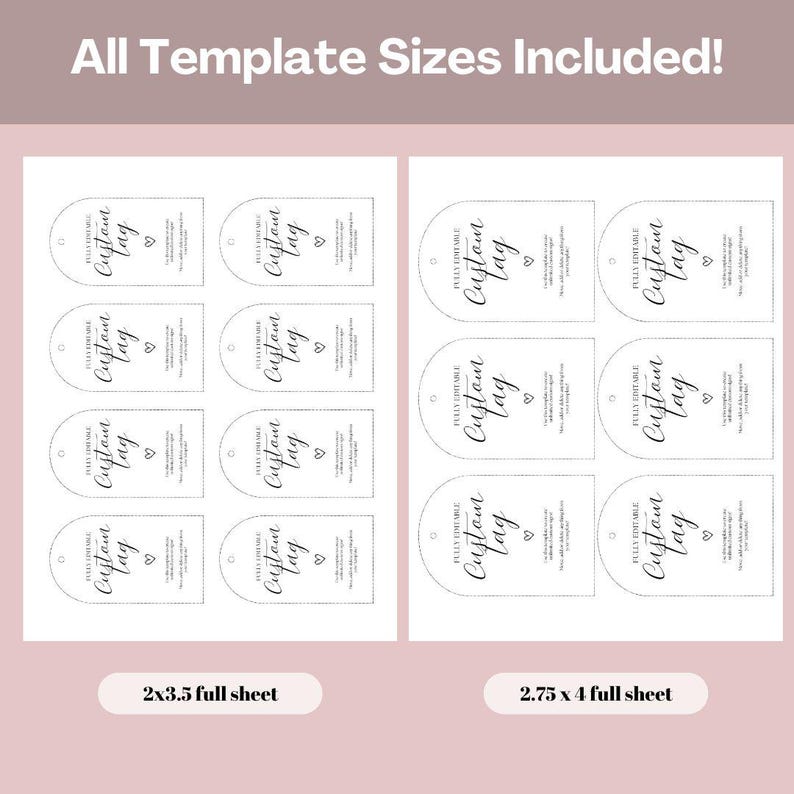 Editable Gift Tag Template | Custom Favor, Product Labels (digital ...