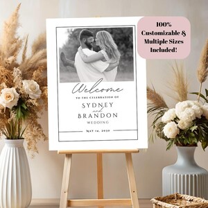Wedding Welcome Sign Template Digital Wedding Sign DIY Wedding Entrance ...