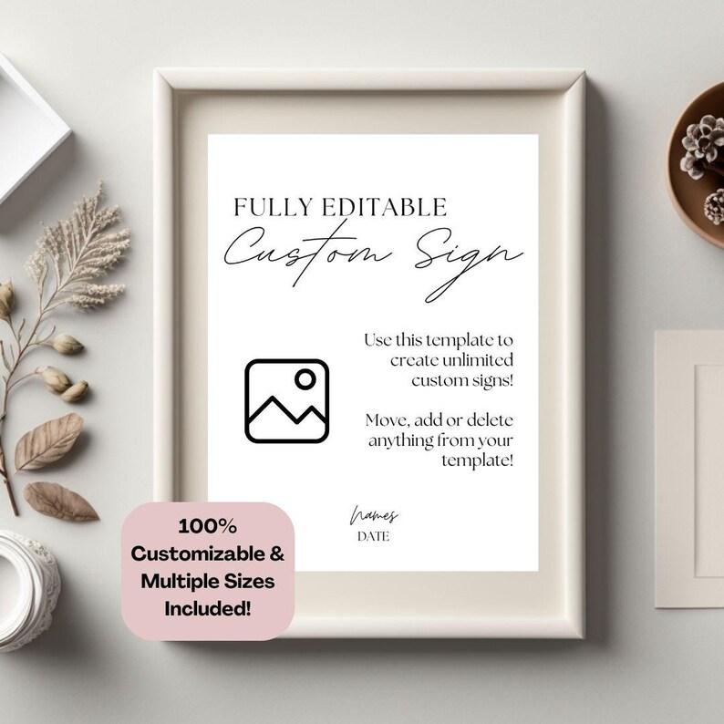 Custom Event Sign Template, DIY Party Decor (digital Download) - Etsy