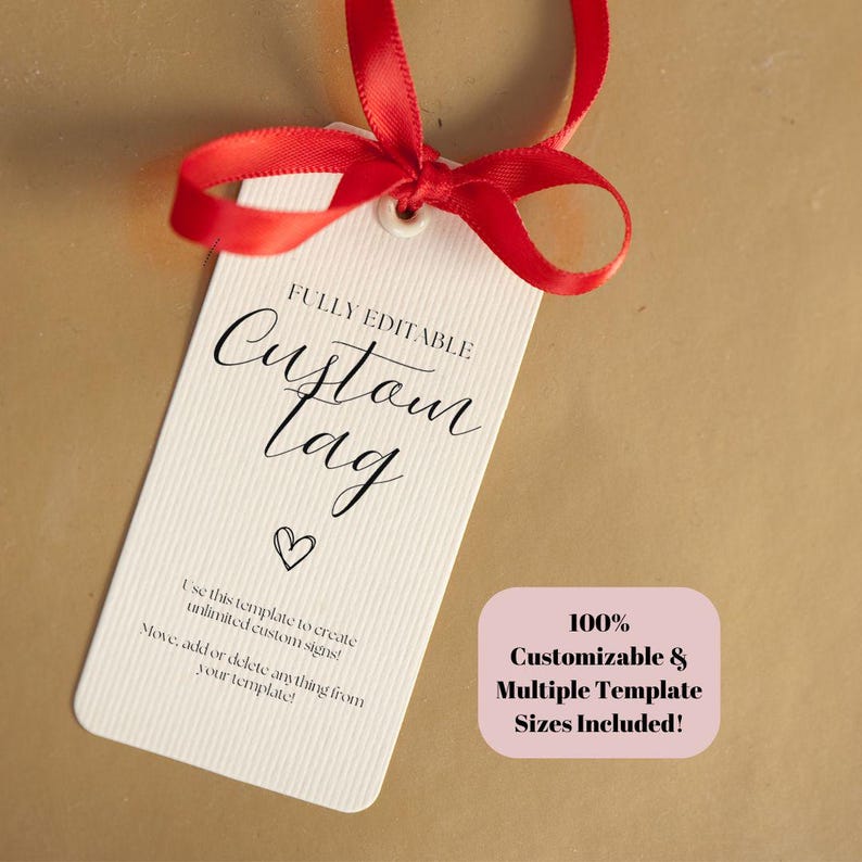 Printable Gift Tag Digital Download Custom Product Label Wedding Favor ...
