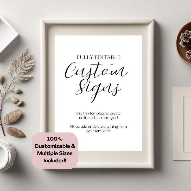 Editable Sign Template Digital Download Printable Party Wedding Sign ...